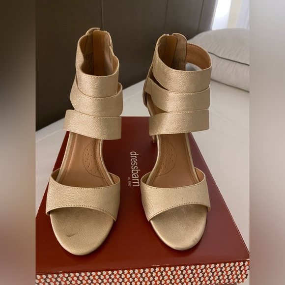 Dress Barn | Shoes | Gold Glitter Heels | Poshmark
